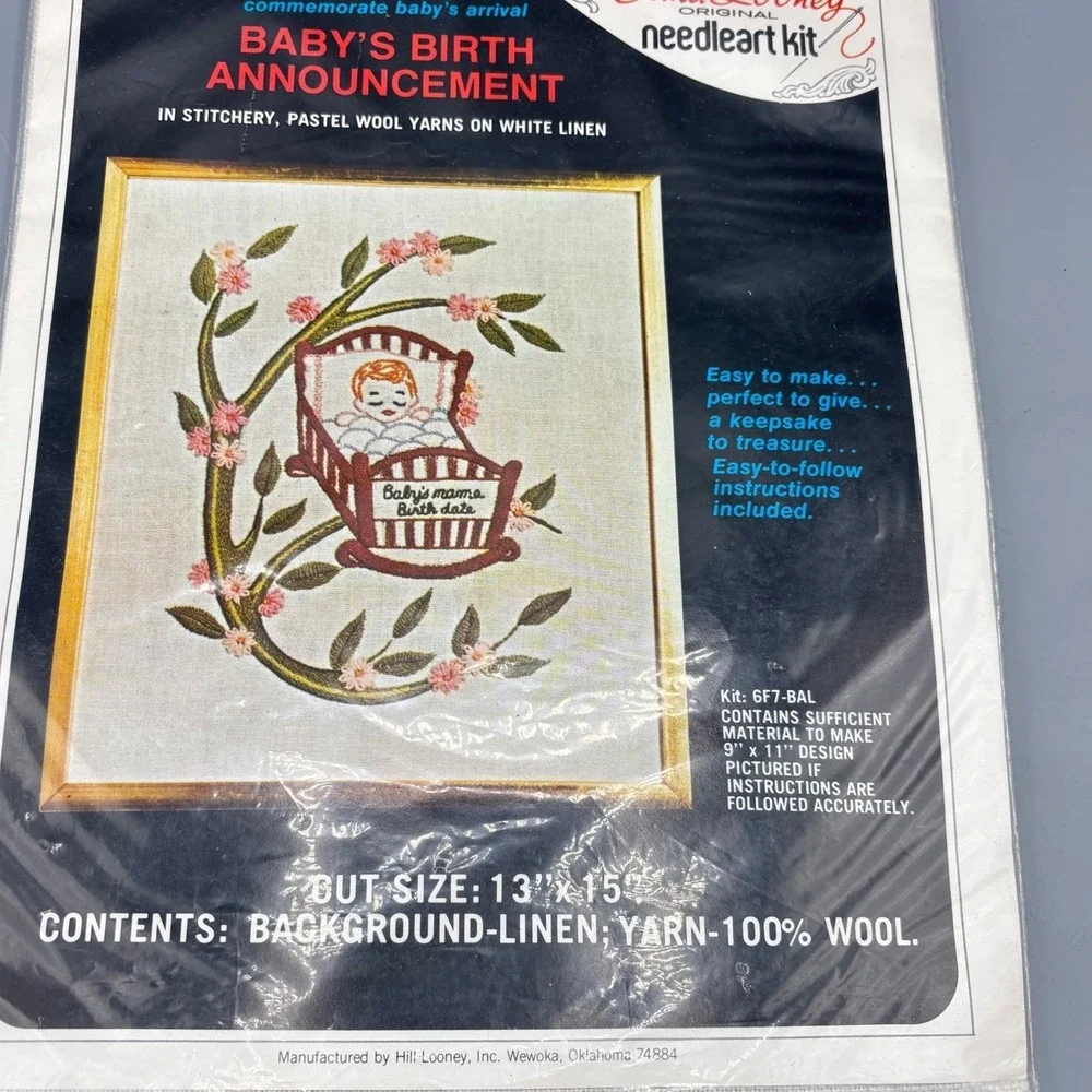 Ana Looney Needleart | Art | Vtg Edna Looney Needleart Kit Baby ...